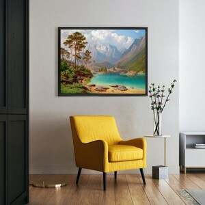 Max Haushofer,weissensee Near Lermoos in Tyrol,lake Scenery,canvas ...