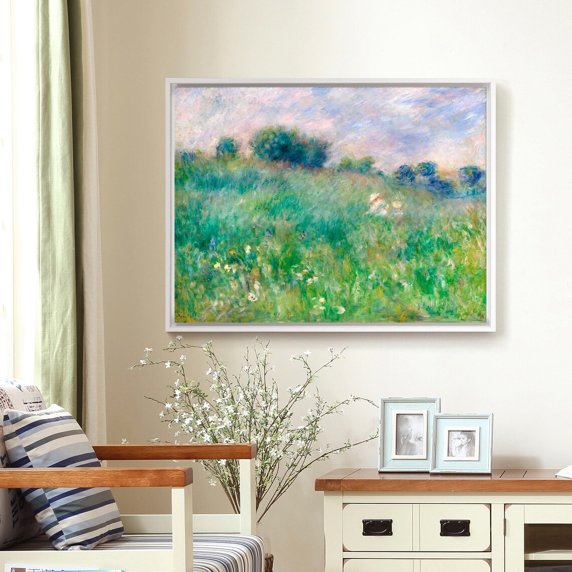 Pierre-auguste Renoir, Meadow, La Prairie,meadow Scenery,canvas Print ...