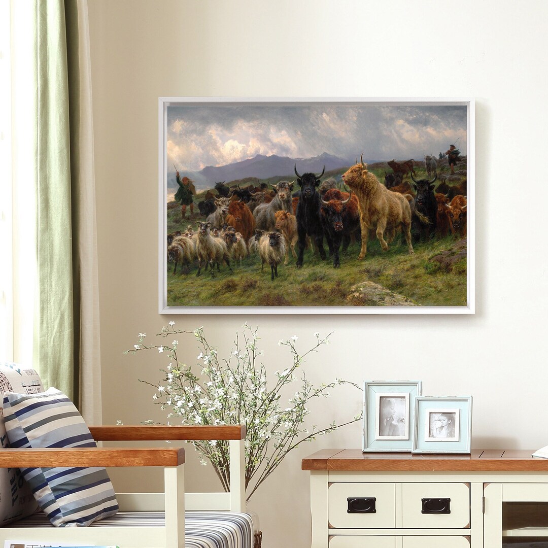 Rosa Bonheur,highland Raid,large Wall Art,framed Wall Art,canvas Wall ...
