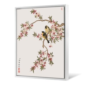 Yu Zhi,bird on Peach Blossom,chinese Painting,large Wall Art,framed ...