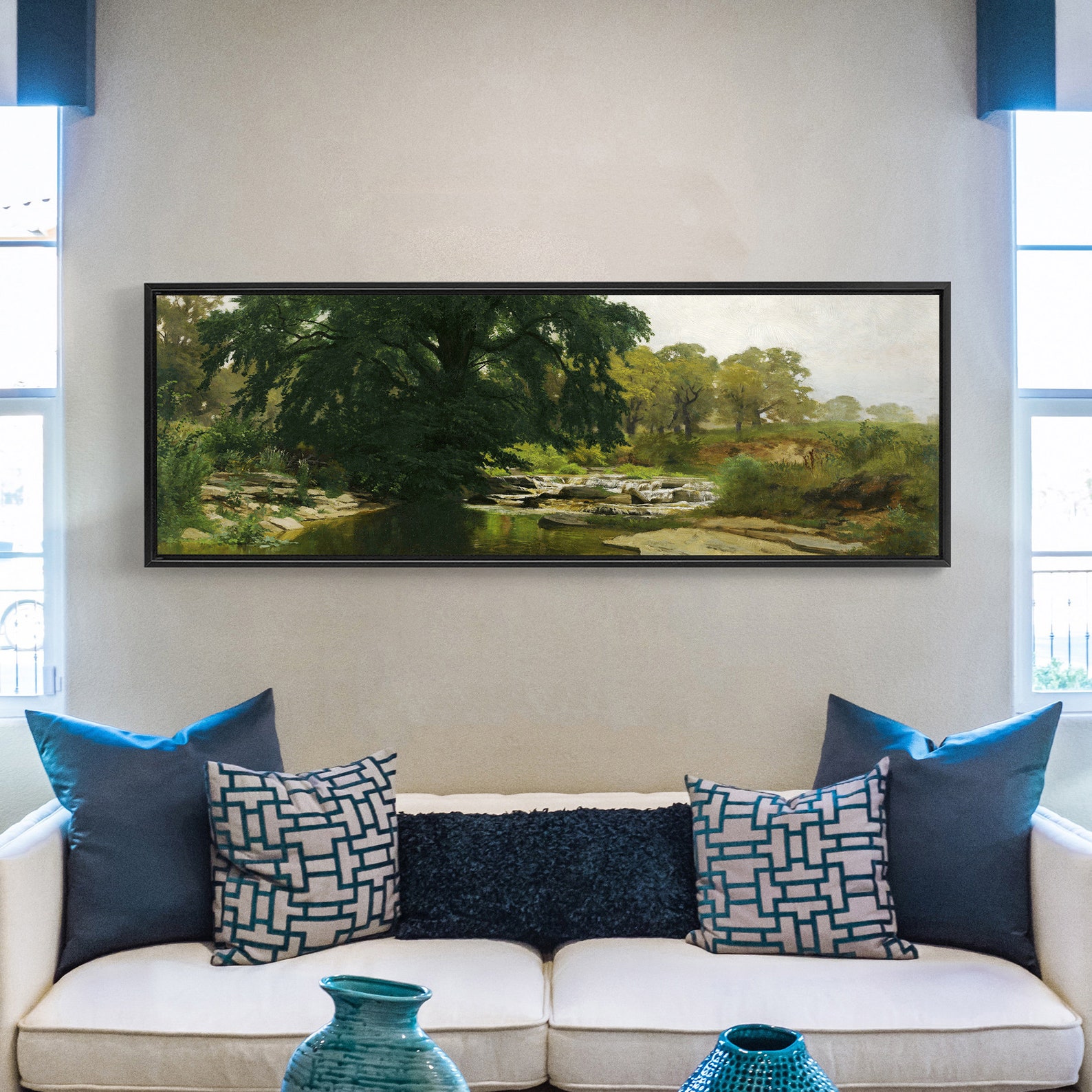 Hamilton Hamilton,stream Scenery in the Forest,canvas Print,canvas Art ...