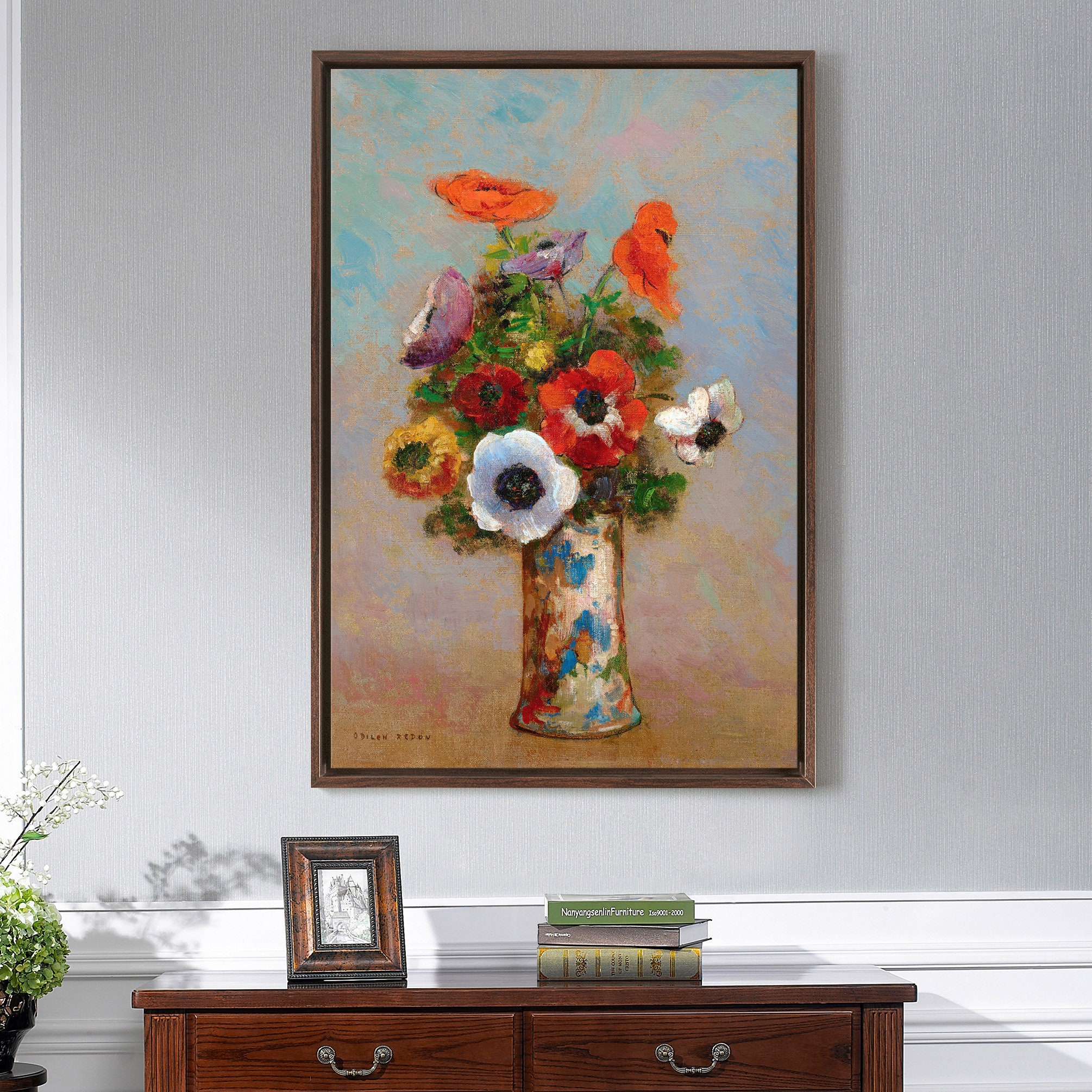 Odilon Redon,les Anemones,still Life With Anemones,canvas Print,canvas ...