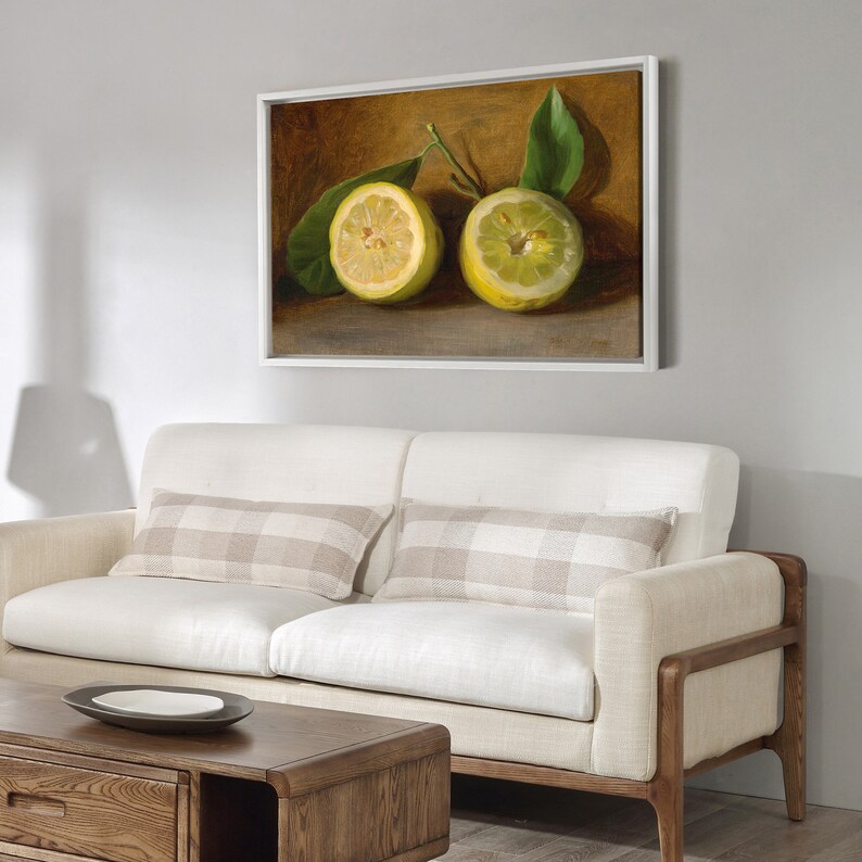 George Henry Hall lemons Artfruit Still Lifecanvas | Etsy