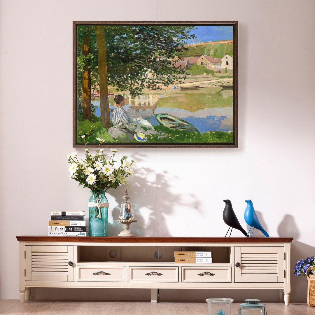 Claude Monet,on the Bank of the Seine, Bennecourt,canvas Print,canvas ...