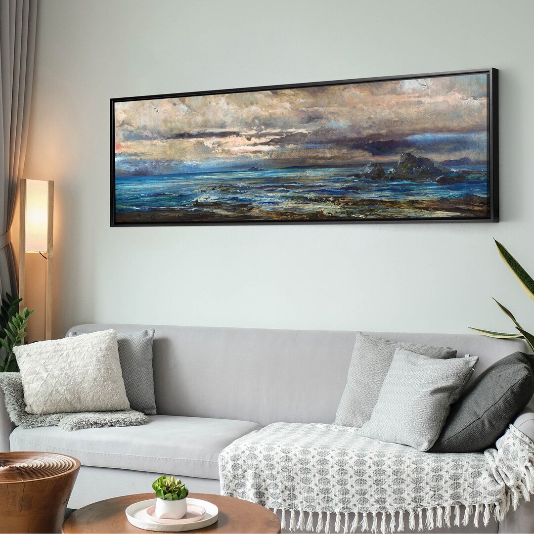 Stormy Sea,blue Sea View,horizon Sea View,canvas Print,canvas Art ...