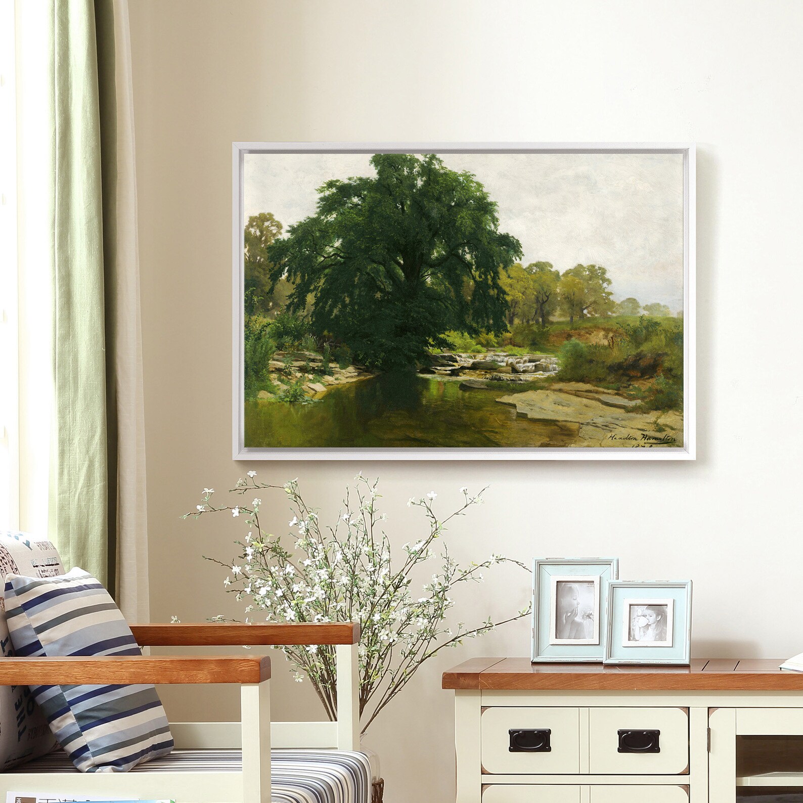 Hamilton Hamilton,riverside Tree Scenery, River Scenery,canvas Print ...
