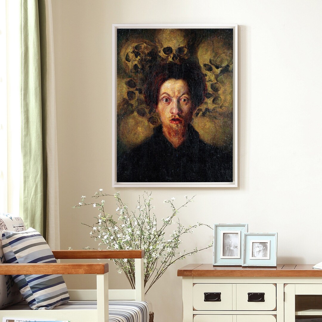 Luigi Russolo,self-portrait With Skulls,large Wall Art,framed Wall Art ...
