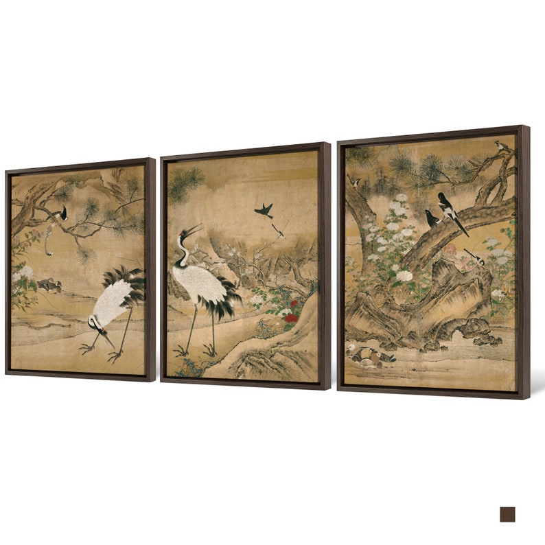 Geiai,cranes and Birds in Landscape,crane Art,asian Art,japanese Art ...