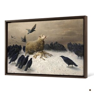 August Friedrich Schenck,anguish,sad Ewe,sheep and Crow,canvas Print ...