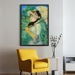 Edouard Manet,jeanne Spring,woman With Umbrella,canvas Print,canvas Art,canvas Wall Art,large ...