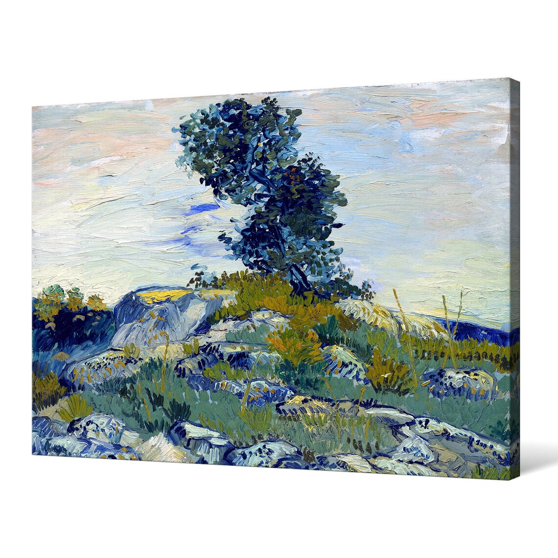 Vincent Van Gogh,the Rocks,a Tree on the Rock,canvas Print,canvas Art ...