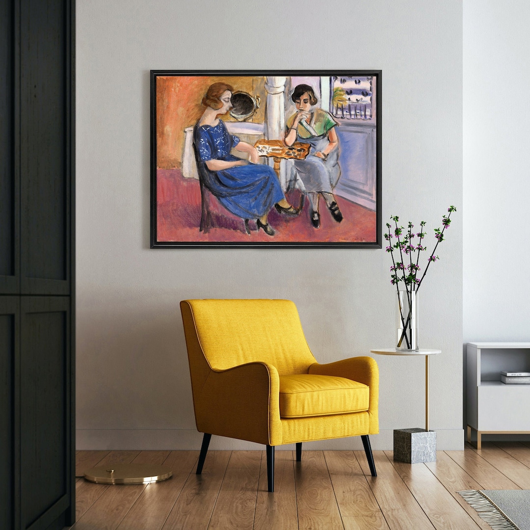 Henri Matisse,domino Players,two Women Play Chess,canvas Print,canvas ...