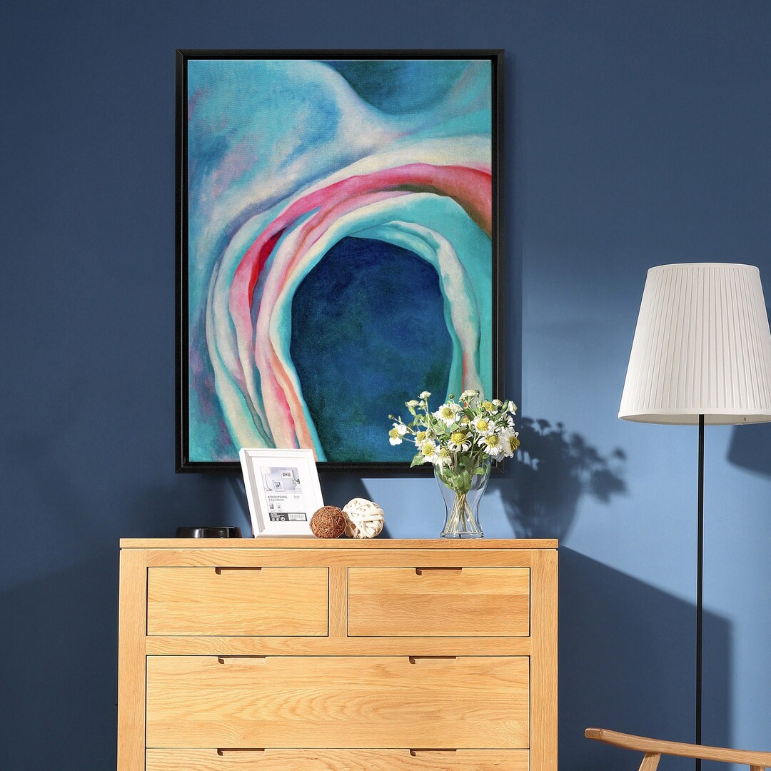 Georgia O'keeffe,music, Pink and Blue No.1, 1918,large Wall Art,framed ...