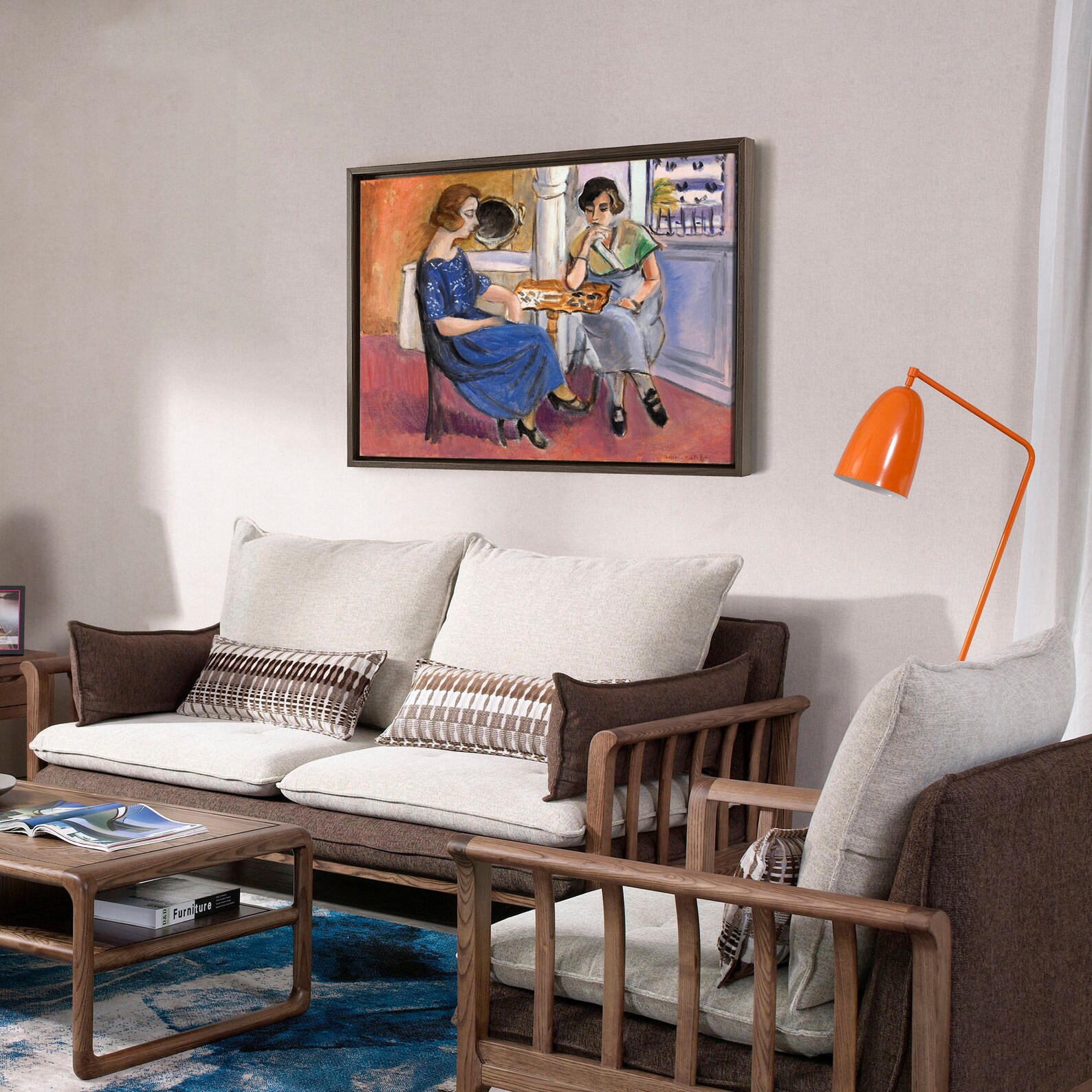 Henri Matisse,domino Players,two Women Play Chess,canvas Print,canvas ...