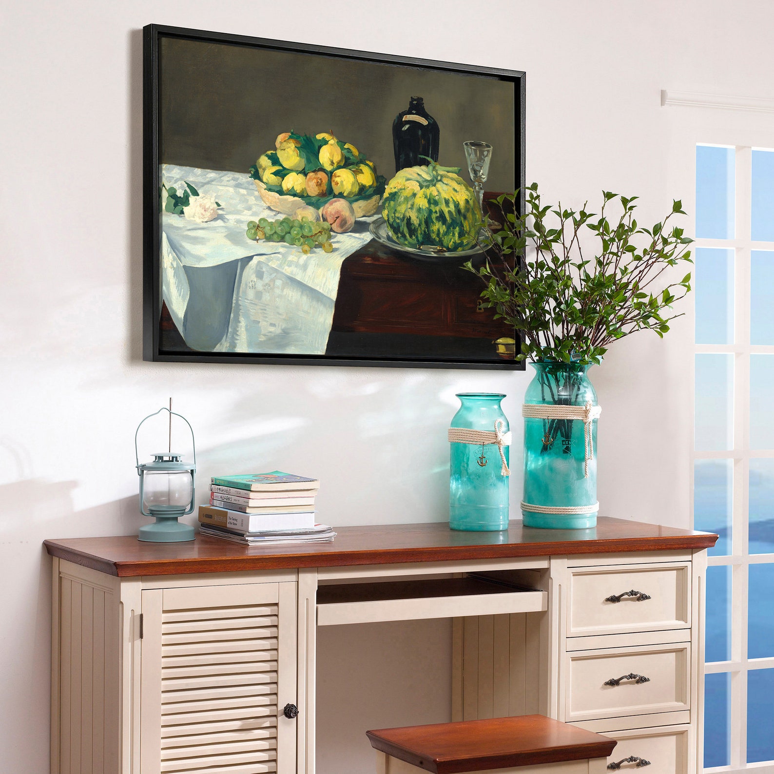 Edouard Manet,still Life With Melon and Peaches,spring Wall Art,canvas ...
