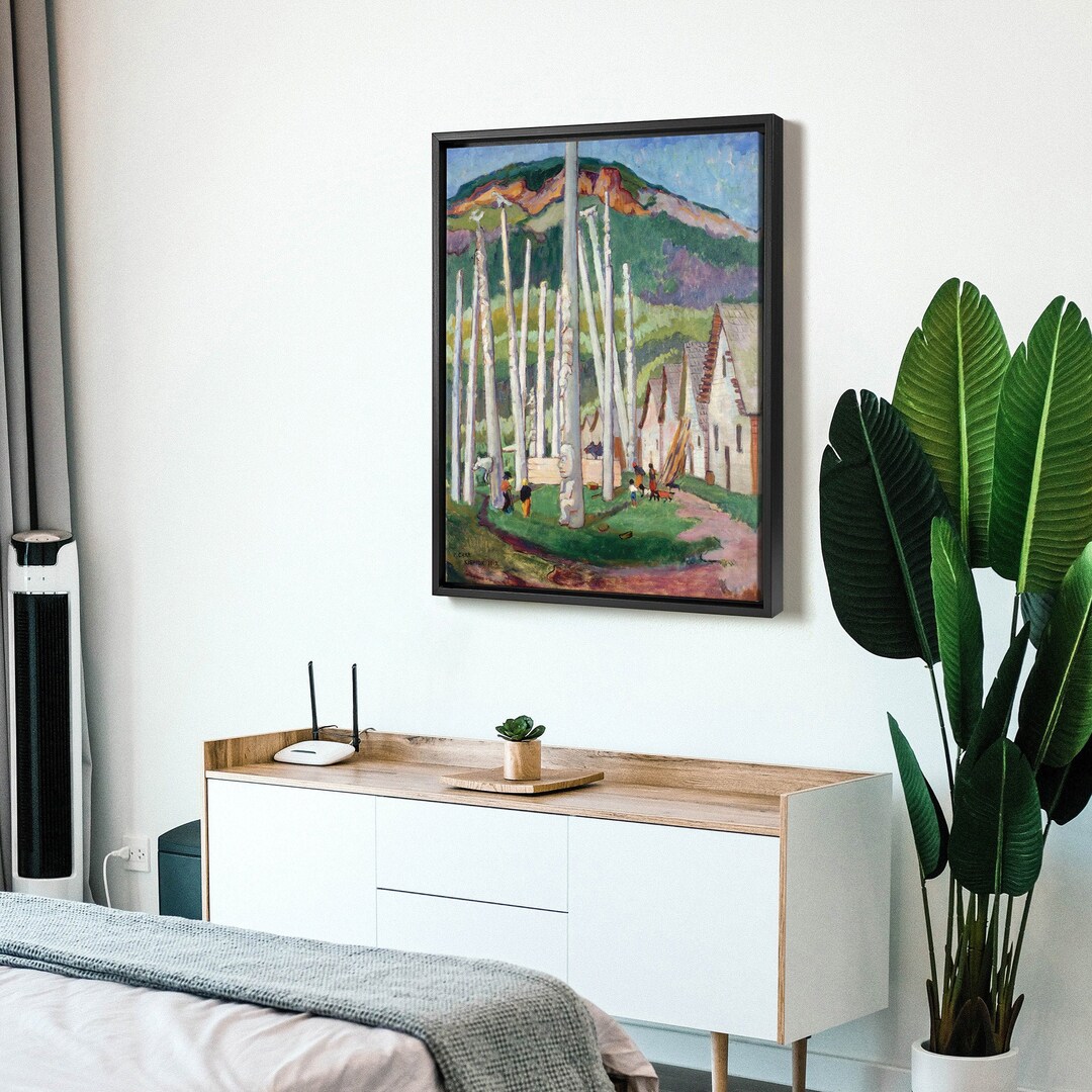 Emily Carr,kispiox Village,rural House Scenery,canvas Print,canvas Art ...