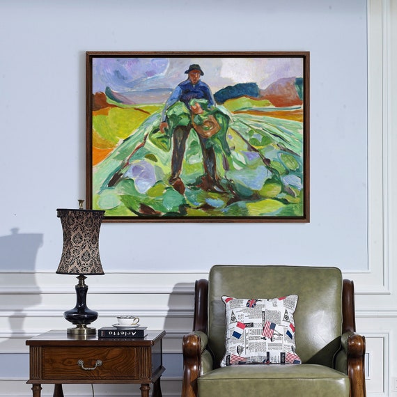 Edvard Munchman in the Cabbage Fieldlarge Wall Artframed | Etsy