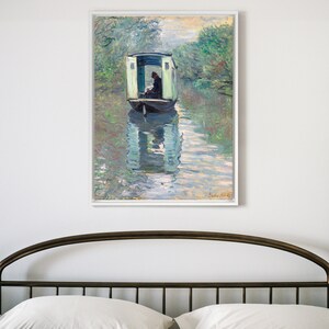 Claude Monet,the Studio Boat,river Boat Scenery,canvas Print,canvas Art ...