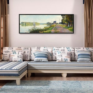 Claude Monet,the Promenade at Argenteuil,riverside Scenery,canvas Print ...