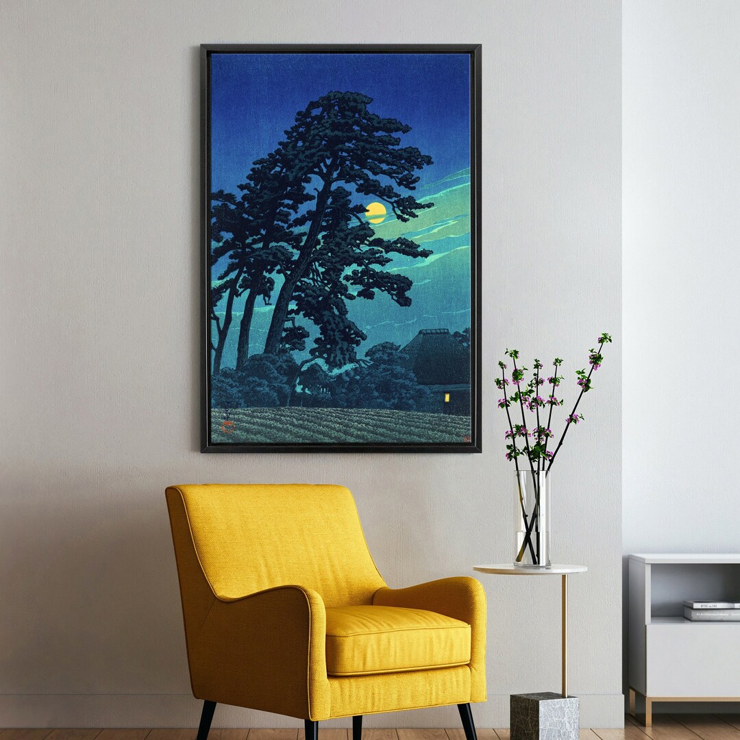 Kawase Hasui,full Moon at Magome,japanese Art,large Wall Art,framed ...