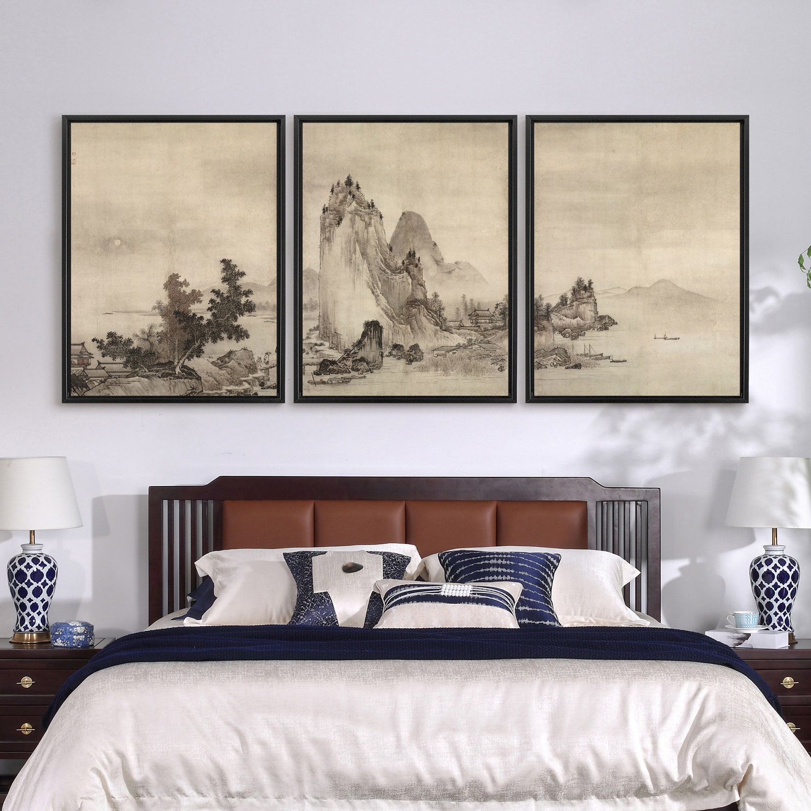 Unkoku Togan,landscape,riverside Scenery,asian Art,japanese Art,set of ...