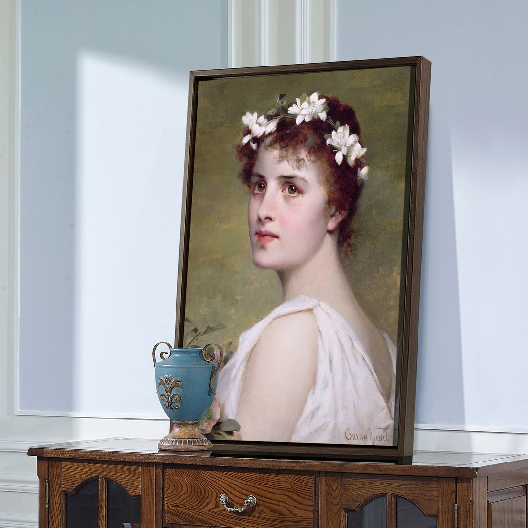 Conrad Kiesel,flora by Kiesel,beautiful Woman Portrait,large Wall Art ...