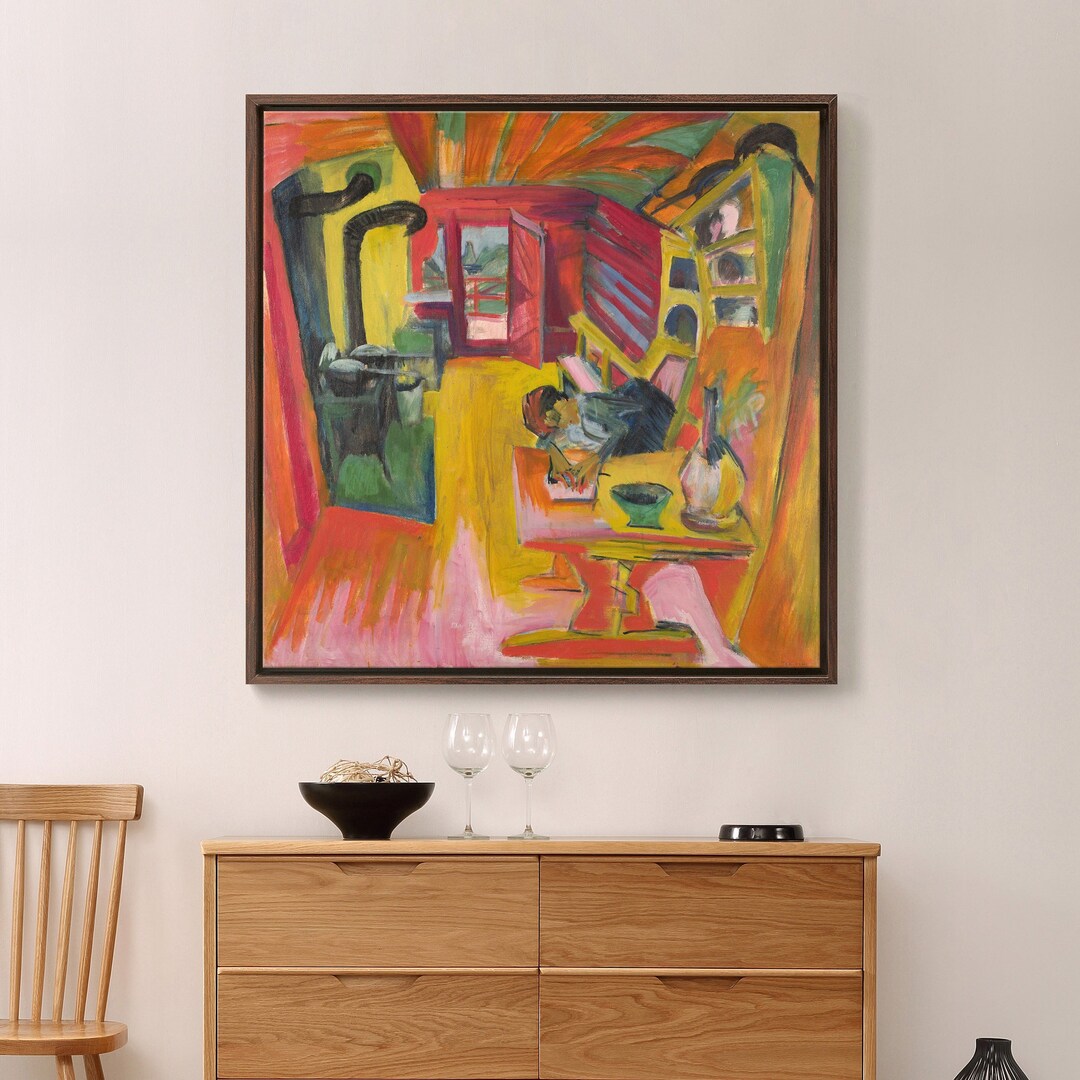 Kirchner Ernst Ludwig,alpine Kitchen,large Wall Art,framed Wall Art ...