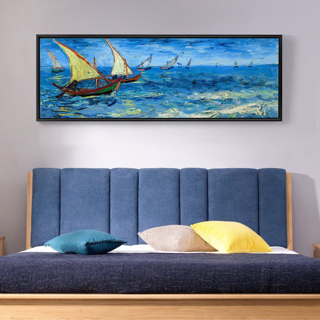 Vincent Van Gogh,the Sea at Saintes Maries,blue Seascape,canvas Print ...