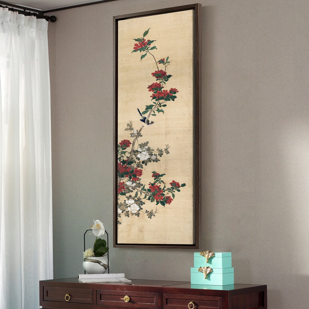 Chen Mei,malus Spectabilis and Bird,chinese Birds and Flowers Paintings ...