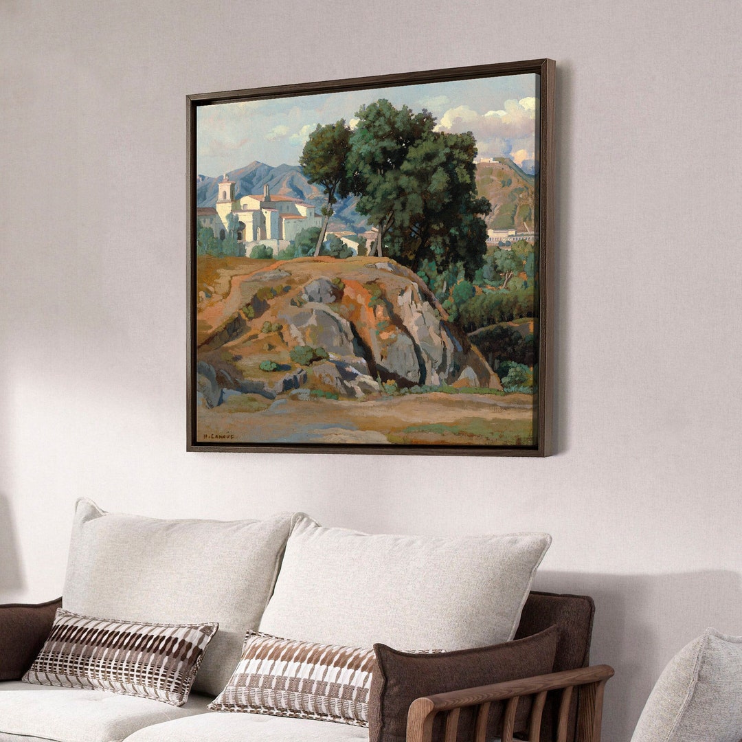 Felix Hippolyte Lanoue,view of La Cava,large Wall Art,framed Wall Art ...