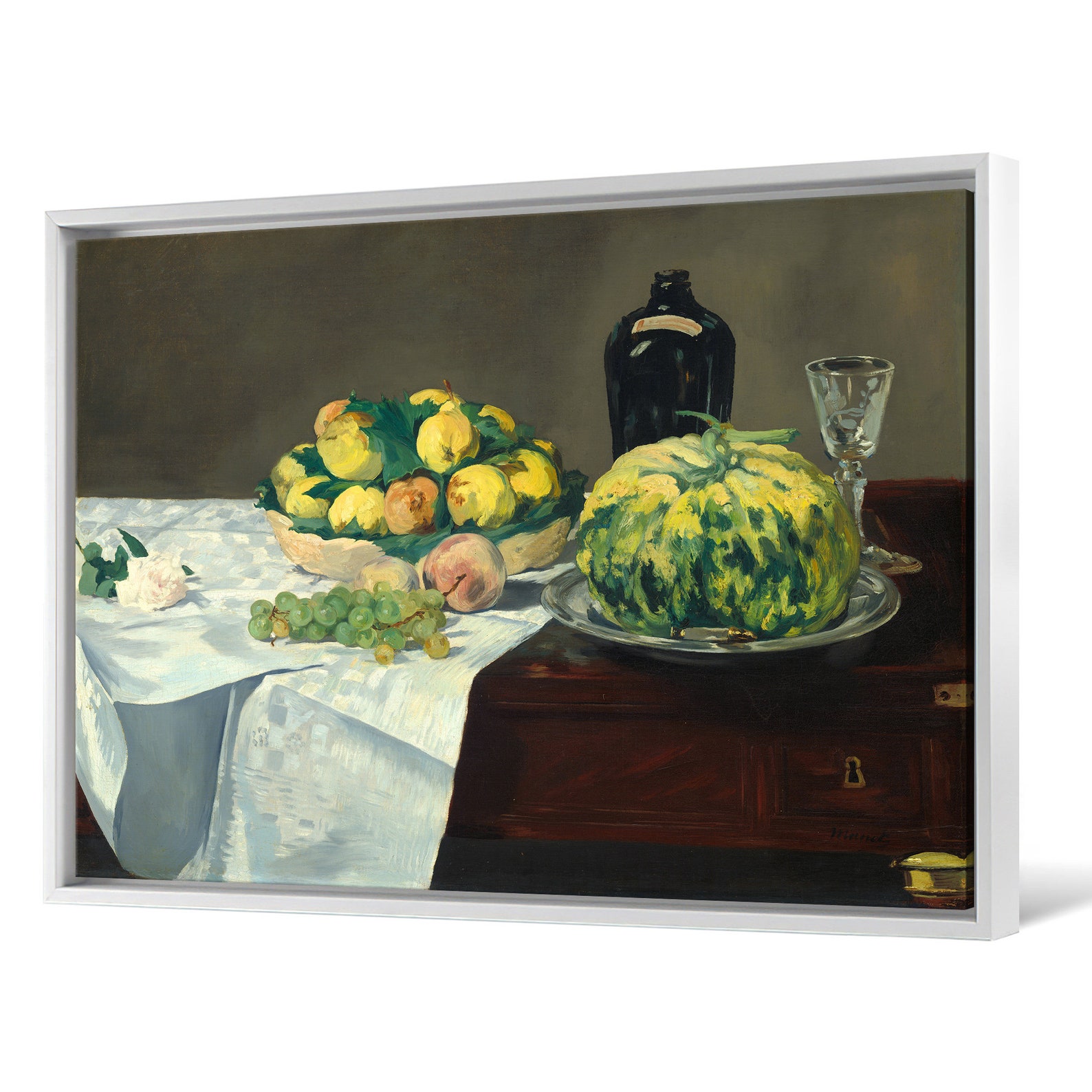 Edouard Manet,still Life With Melon and Peaches,spring Wall Art,canvas ...
