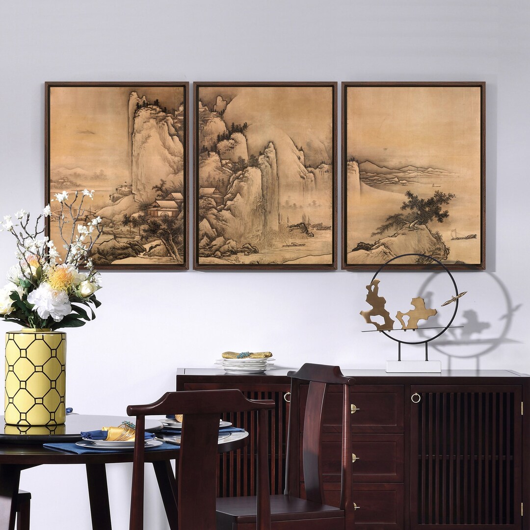 Unkoku Togan,scenery of Temples in the Mountains,asian Art,japanese Art ...
