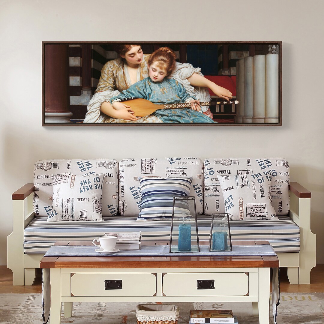 Frederick Leighton,the Music Lesson,mother and Child,canvas Print ...