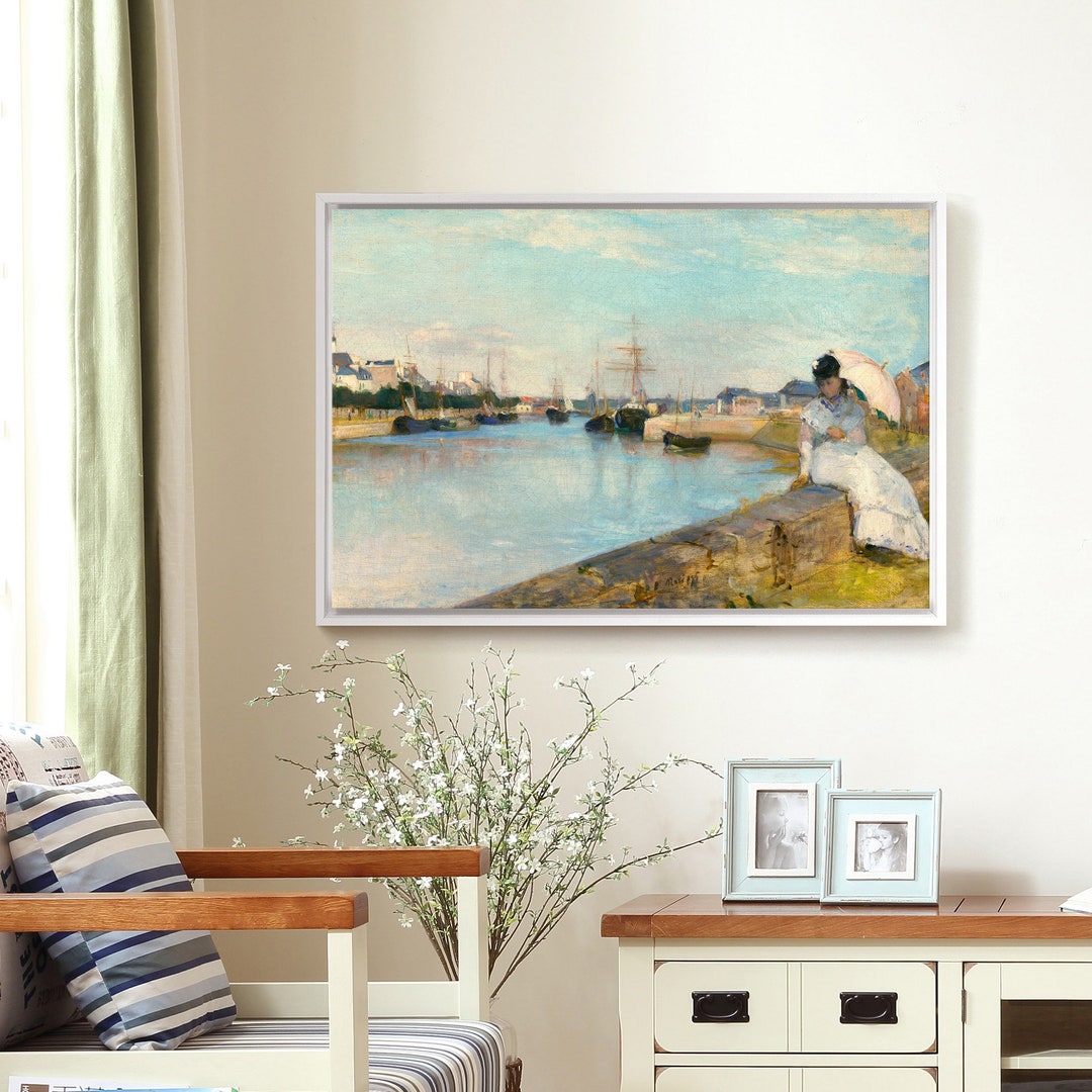 Berthe Morisot,the Harbor at Lorient,port Woman,canvas Print,canvas Art ...