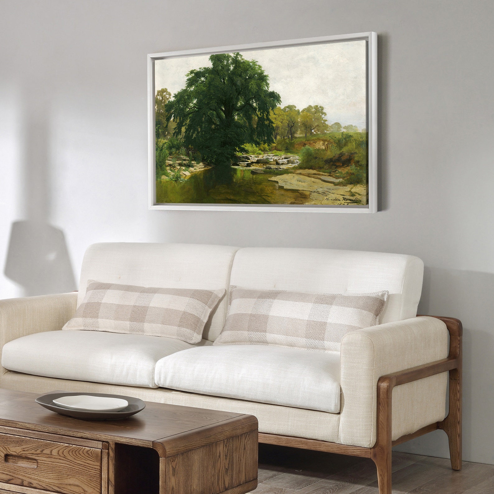 Hamilton Hamilton,riverside Tree Scenery, River Scenery,canvas Print ...
