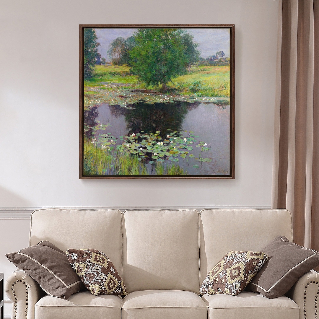 Willard Leroy Metcalf,pond Lilies,large Wall Art,framed Wall Art,canvas ...