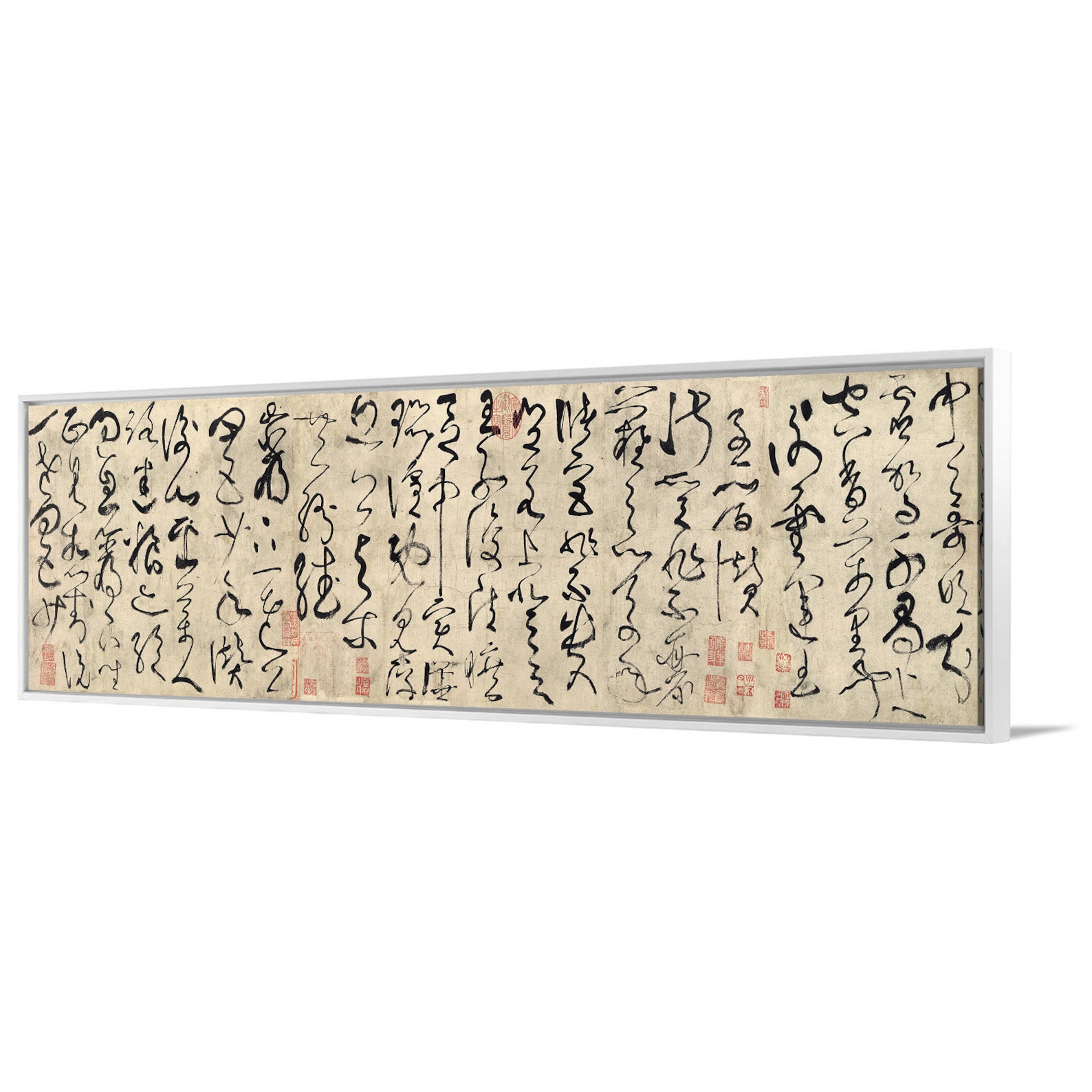 Zhang Xu,four Ancient Poems in Cursive Scrip,chinese Calligraphy,canvas ...