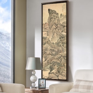 Wu Li,mountain Forest Path,chinese Landscape,vertical Narrow Art,large ...