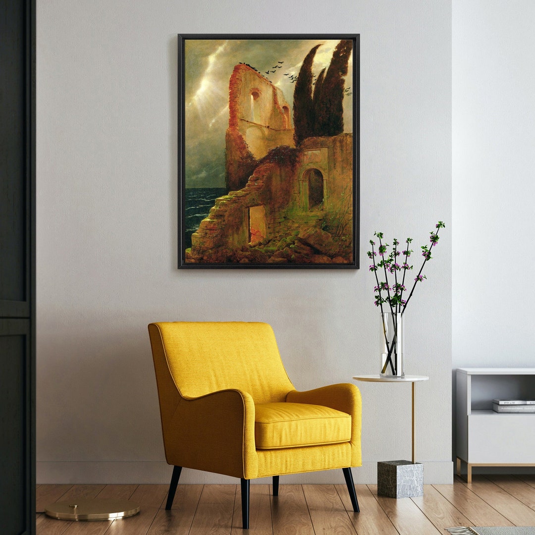 Arnold Bocklin,ruin by the Sea, 1881,large Wall Art,framed Wall Art ...