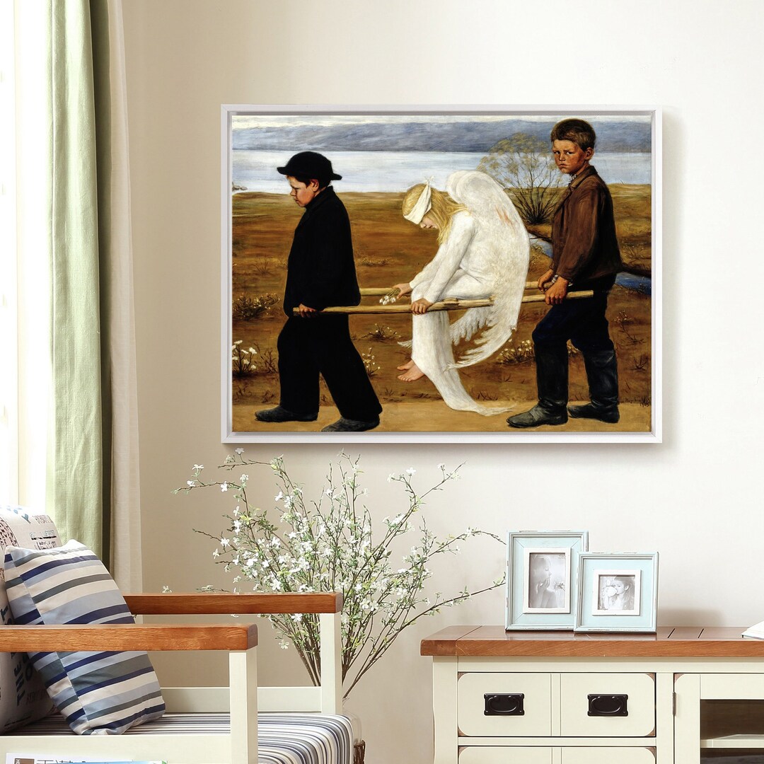 Hugo Gerhard Simberg,the Wounded Angel, 1903,large Wall Art,framed Wall ...