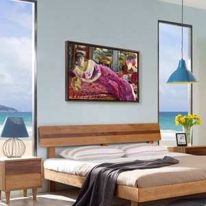 Pierre Bonnard,misia on a Divan,woman Reclining on Sofa,woman in Red ...