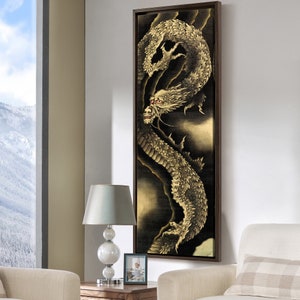Hatsushika Hokusai,ascending Dragon, 1760-1849,vertical Narrow Art ...