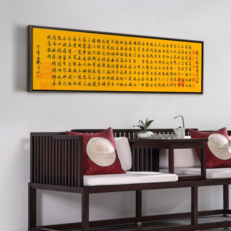 The Heart of Prajna Paramita Sutra,heart Sutra,canvas Print,canvas Art ...