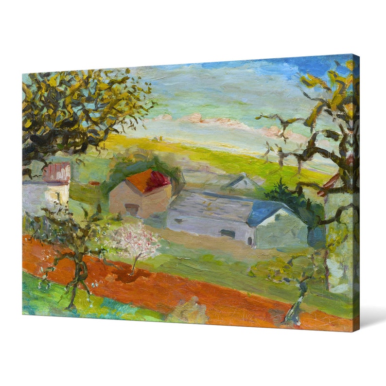 Morgan Russell La Ferme Au Couchesfarmhouse Scenerycanvas - Etsy