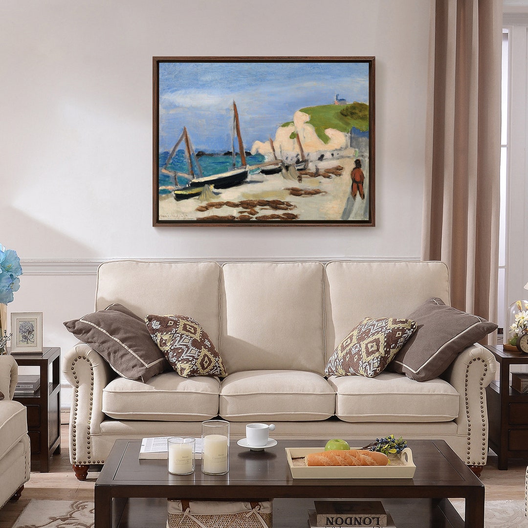 Henri Matisse,the Black Boat,coastal Scenery, Boats by the Sea,canvas ...