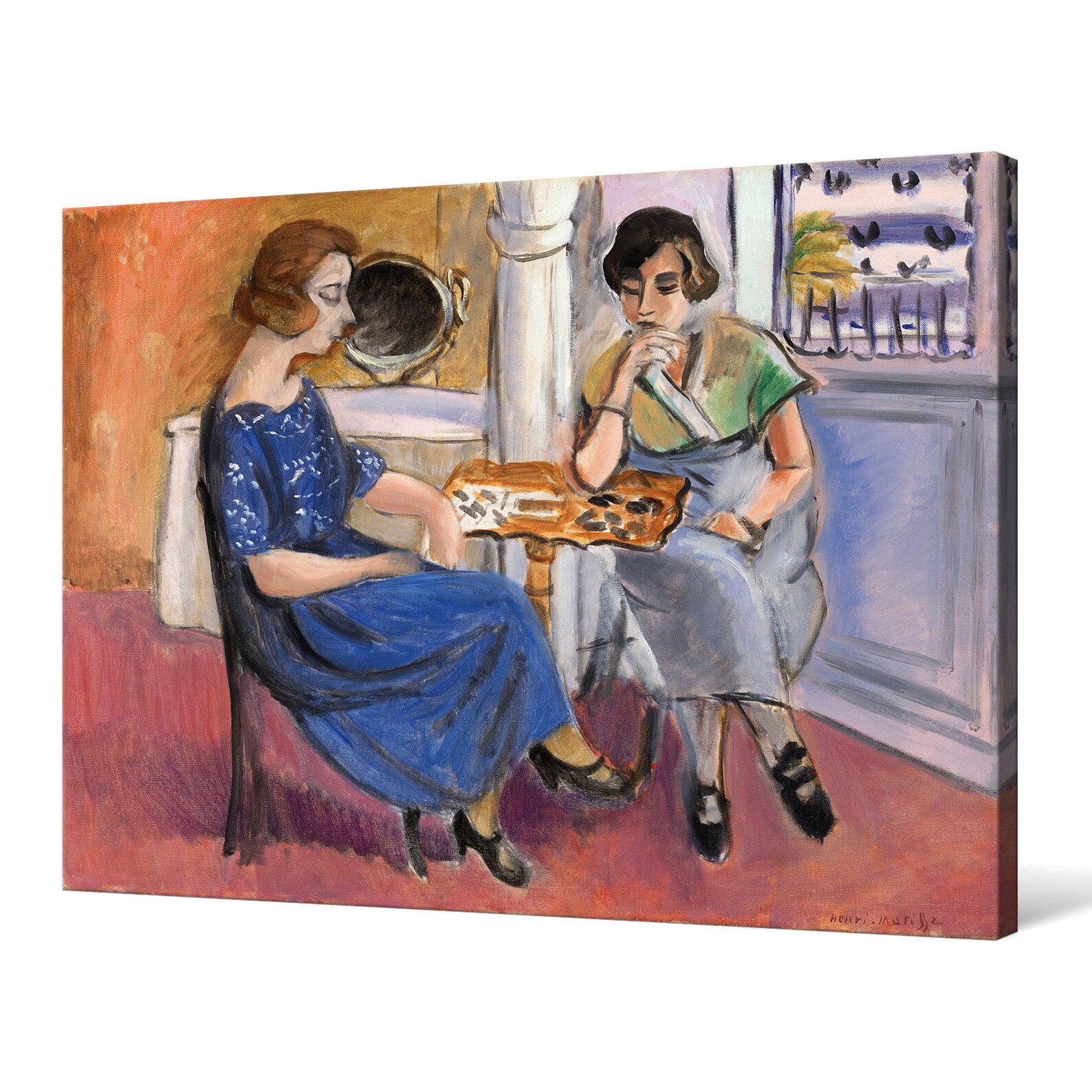 Henri Matisse,domino Players,two Women Play Chess,canvas Print,canvas ...