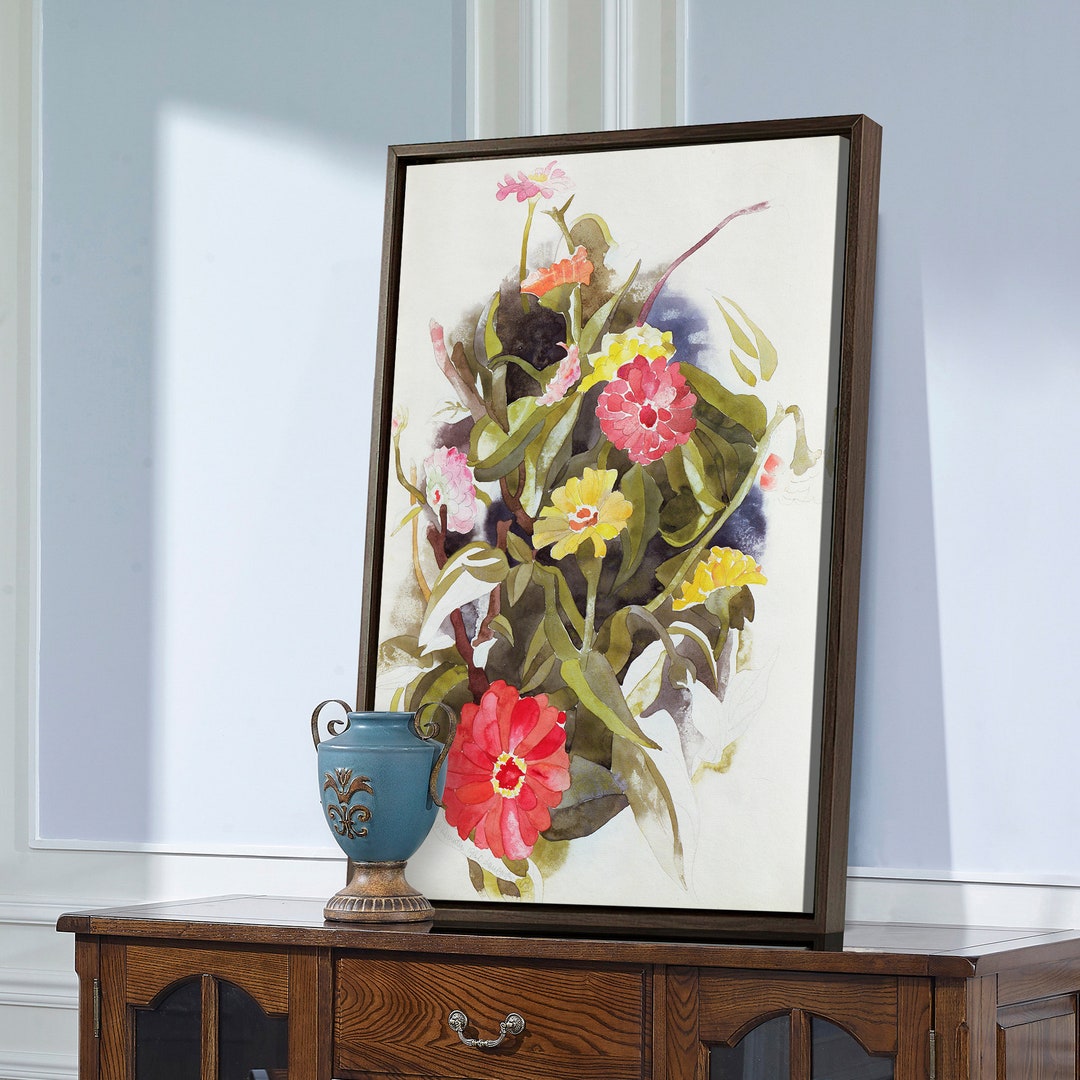 Charles Demuth,zinnias,flower Wall Art,large Wall Art,framed Wall Art ...