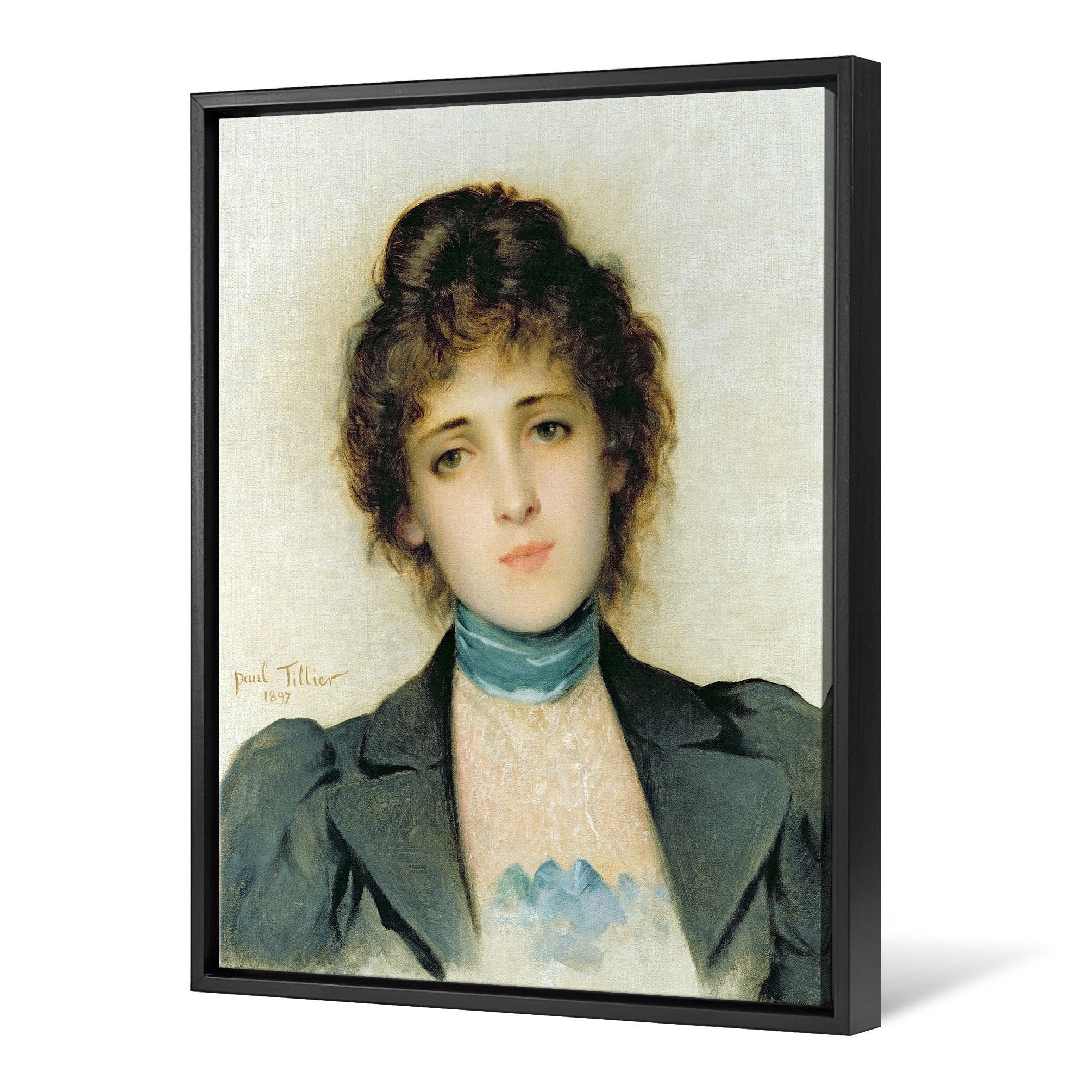 Paul Prosper Tillierportrait of A Woman 1897 by Paul Prosper - Etsy