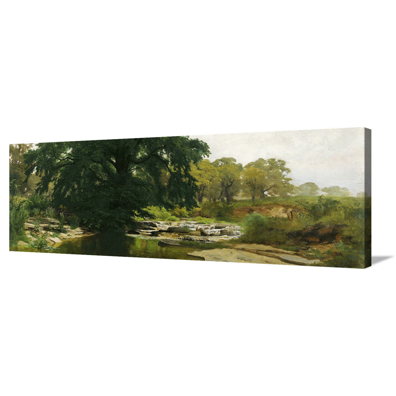 Hamilton Hamilton,stream Scenery in the Forest,canvas Print,canvas Art ...