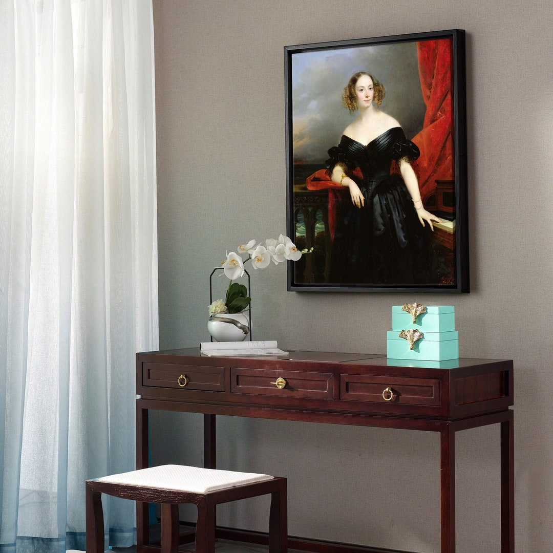 Claude-marie Dubufe,madame Rampal,comtesse De Grigneuseville Oil on ...